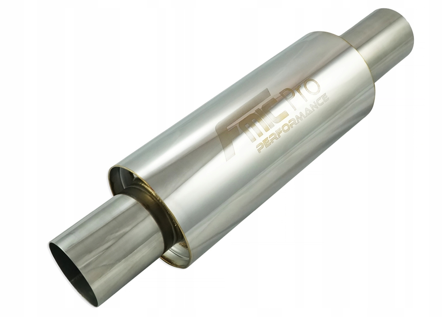 UNIVERSAL STAINLESS STEEL 3" 76 MM REAR MUFFLER - ROUND - FREE FLOW ...